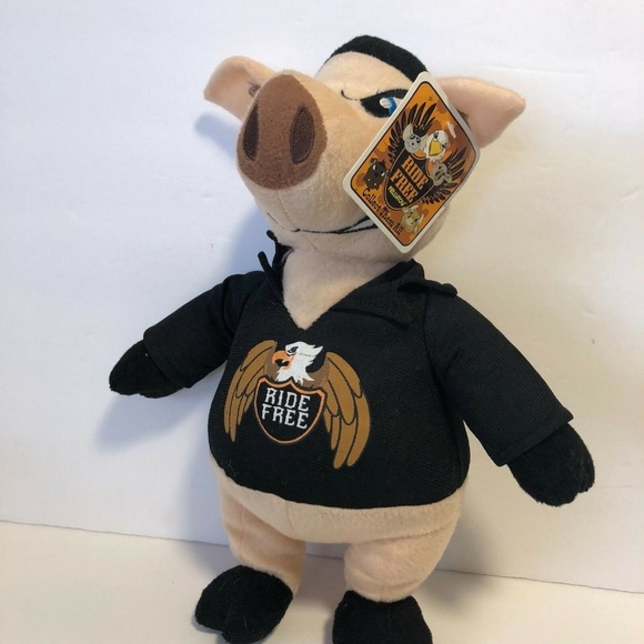 Kellytoy | Toys | Nwt Hog Ride Free Plush Pig Biker Kellytoy 2 Tal ...